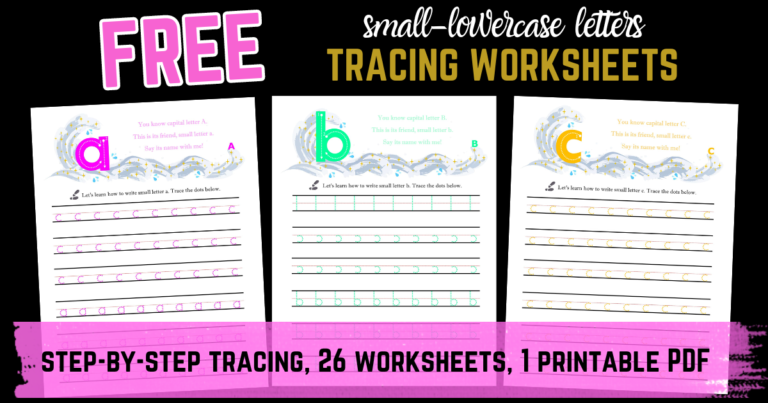 FREE Small-Lowercase Letter Tracing Worksheets - House of Springs