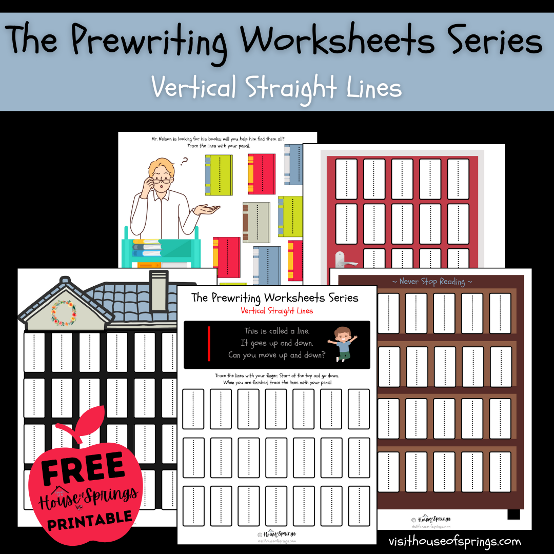 Free Prewriting Worksheets: Vertical Straight Lines - House of Springs