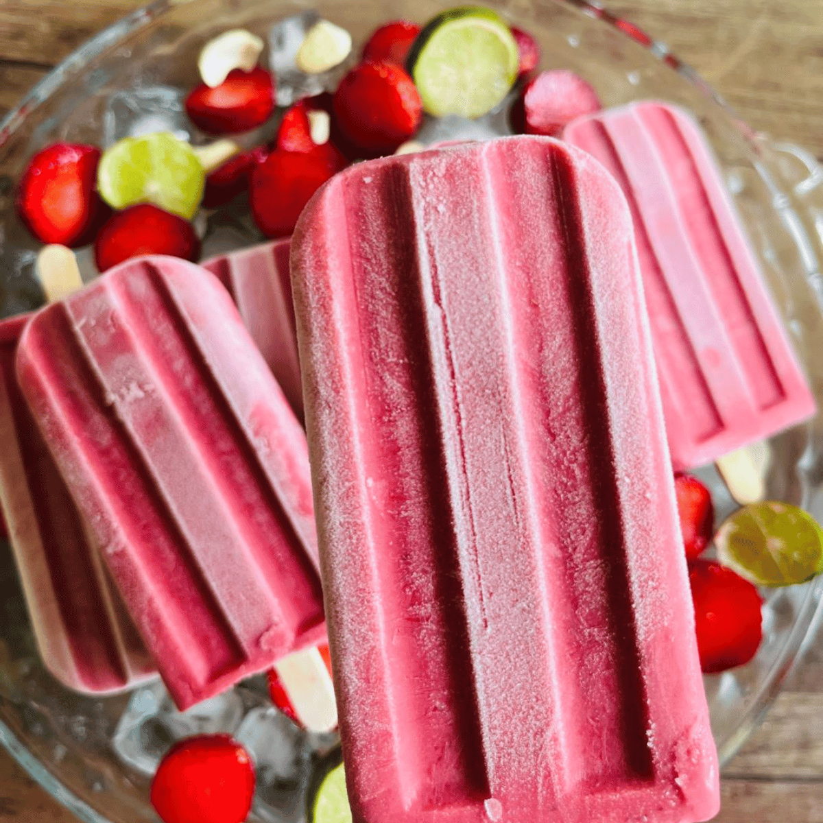 Creamy, Dairy-Free Strawberry Popsicles (No Coconut) - House of Springs